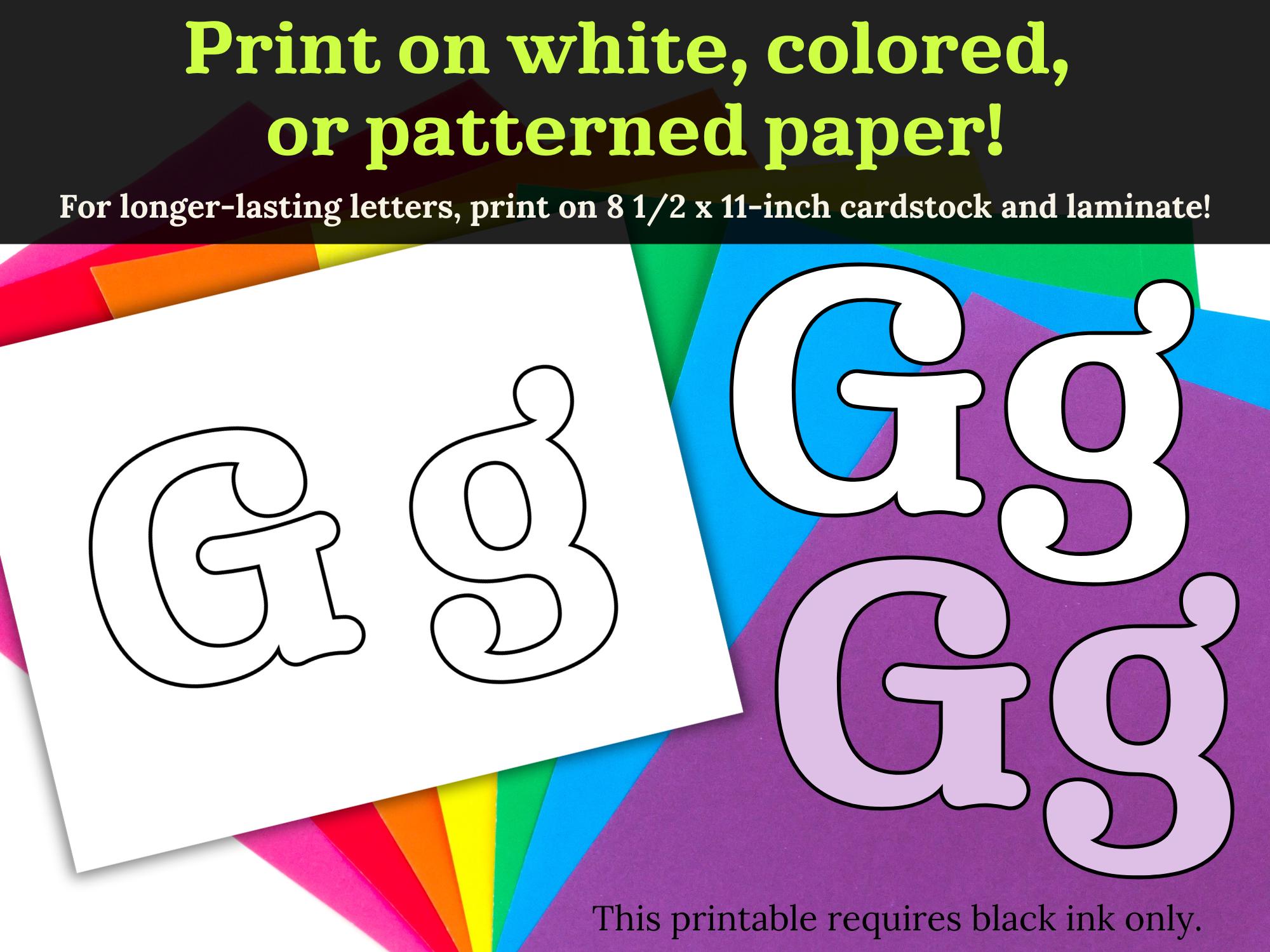 Bulletin Board Letter Set | Black Ink Outlined Letters | Homemade Signs ...