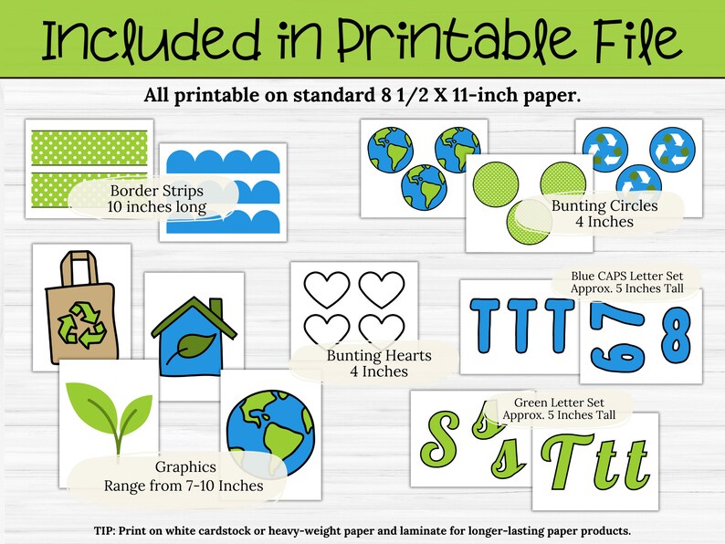 Earth Day Bulletin Board Kit Reduce, Reuse, Recycle Environmental ...
