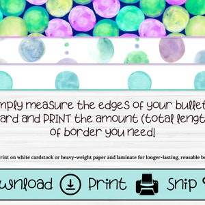 Watercolor Polka Dots Bulletin Board Border Strips | Printable Pastel ...