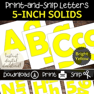 Printable Yellow Bulletin Board Letters With Black Outline for ...