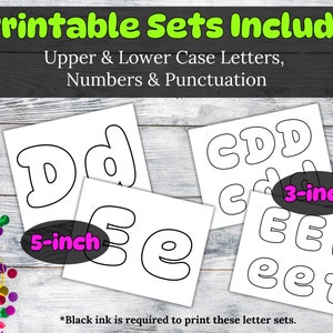 Printable Bulletin Board Letters | 3 Inch & 5 Inch Letter Sets ...