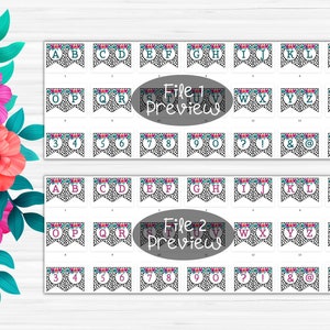 Floral and Polka Dot Bunting Banner Flags | Printable Classroom ...