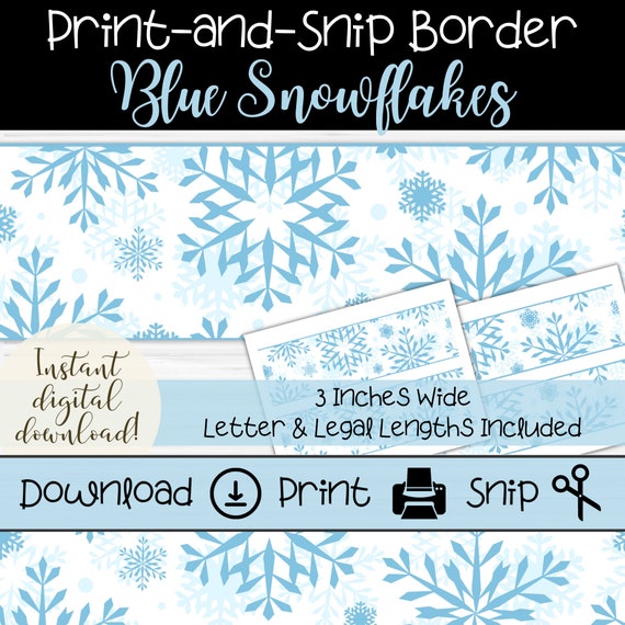Snowflake Border Paper Printable