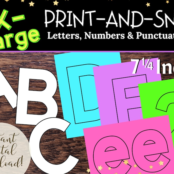 Large Printable Bulletin Board Letters - Etsy