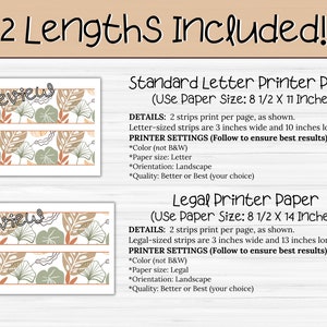 Neutral Boho Plants Bulletin Board Border Strips | Printable Trim for ...