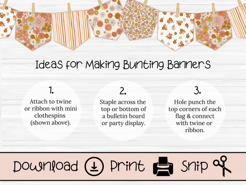 Cottagecore Bulletin Board Set, Printable Borders & Bunting Flags, for ...