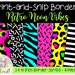 Retro Neon Border Strips for Classroom Bulletin Board Printable ...