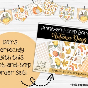 Autumn Bunting Banner Flags | Printable Bunting for Classroom | Fall ...
