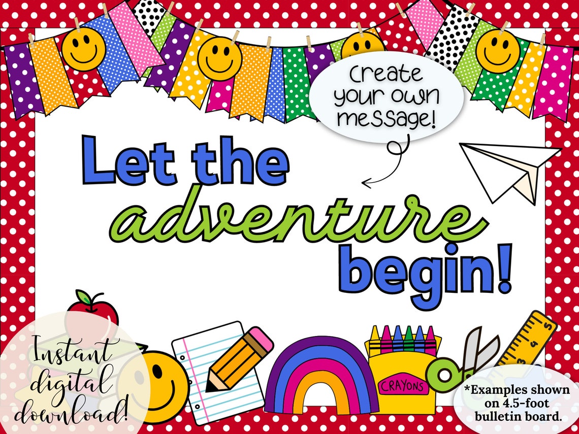 Back to School Bulletin Board Kit | Yellow Happy Face Theme | School ...