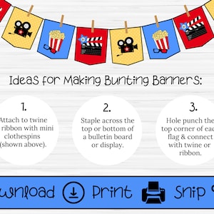 Classroom Bulletin Board Kit | Movie Theater Theme | Printable Display ...