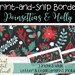 Poinsettias and Holly Bulletin Board Border: Printable Christmas Decor ...