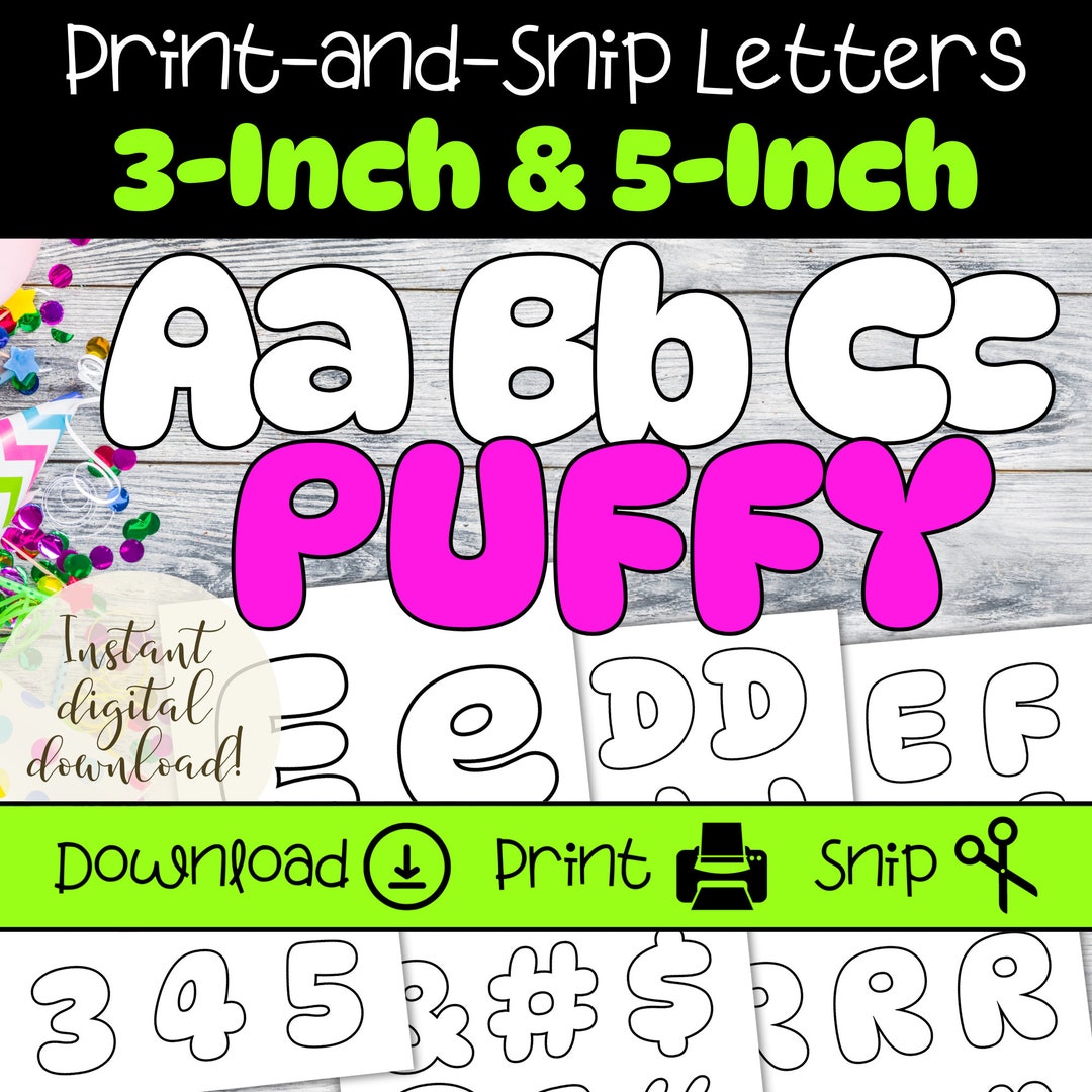 Printable Bulletin Board Letters | 3 Inch & 5 Inch Letter Sets ...