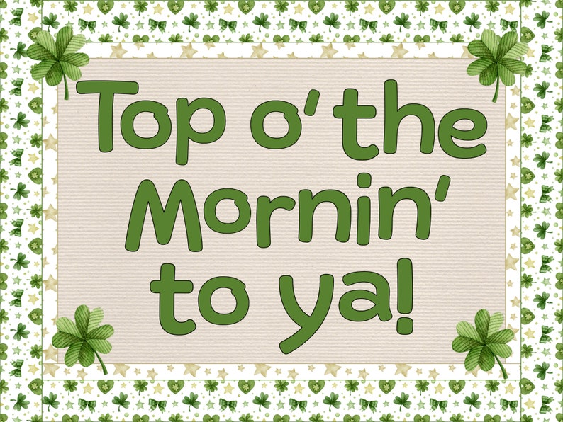 Printable St. Patrick's Day Bulletin Board Set for - Etsy