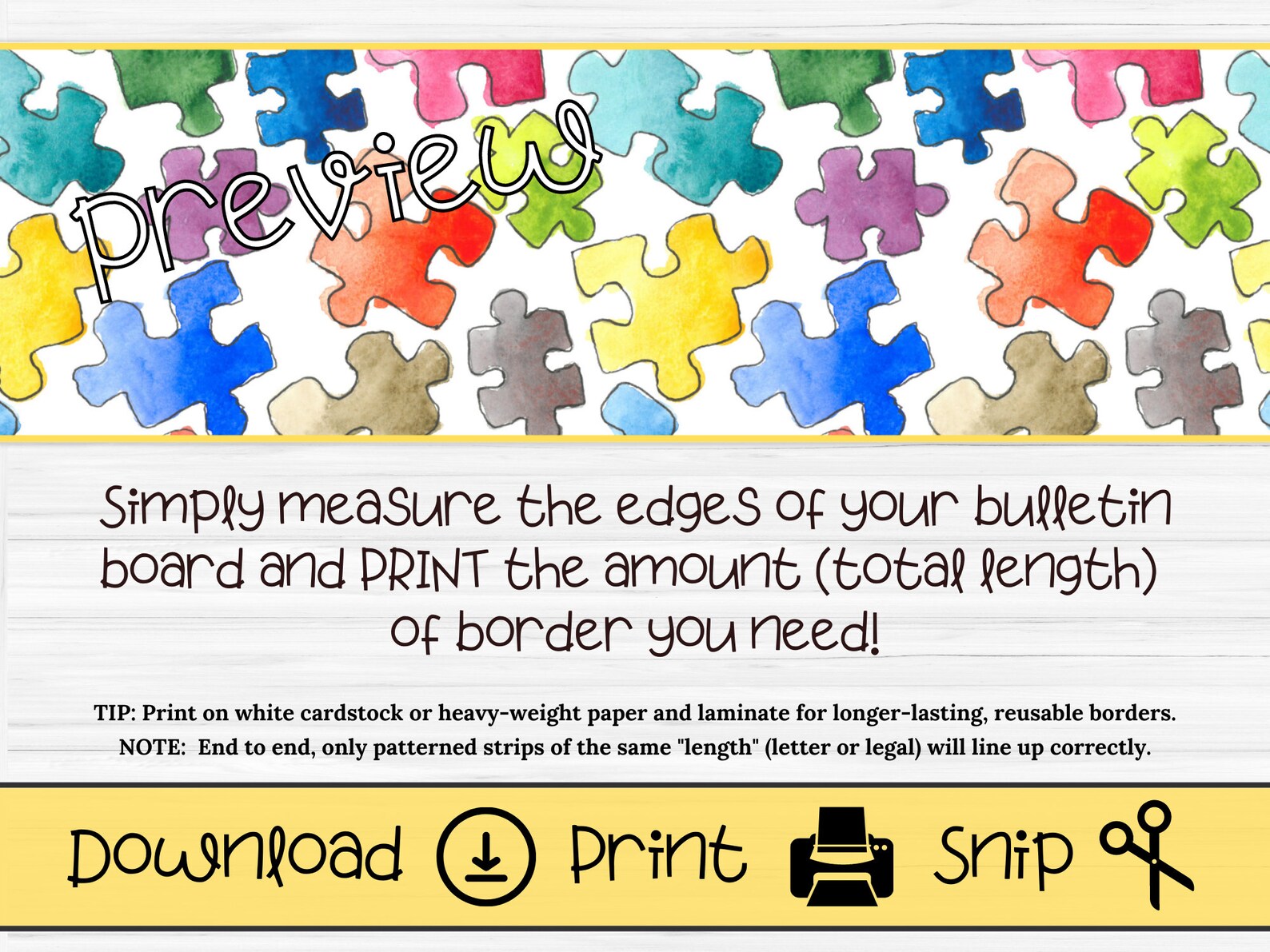 Printable Bulletin Board Border for Teachers Classroom Boards and ...