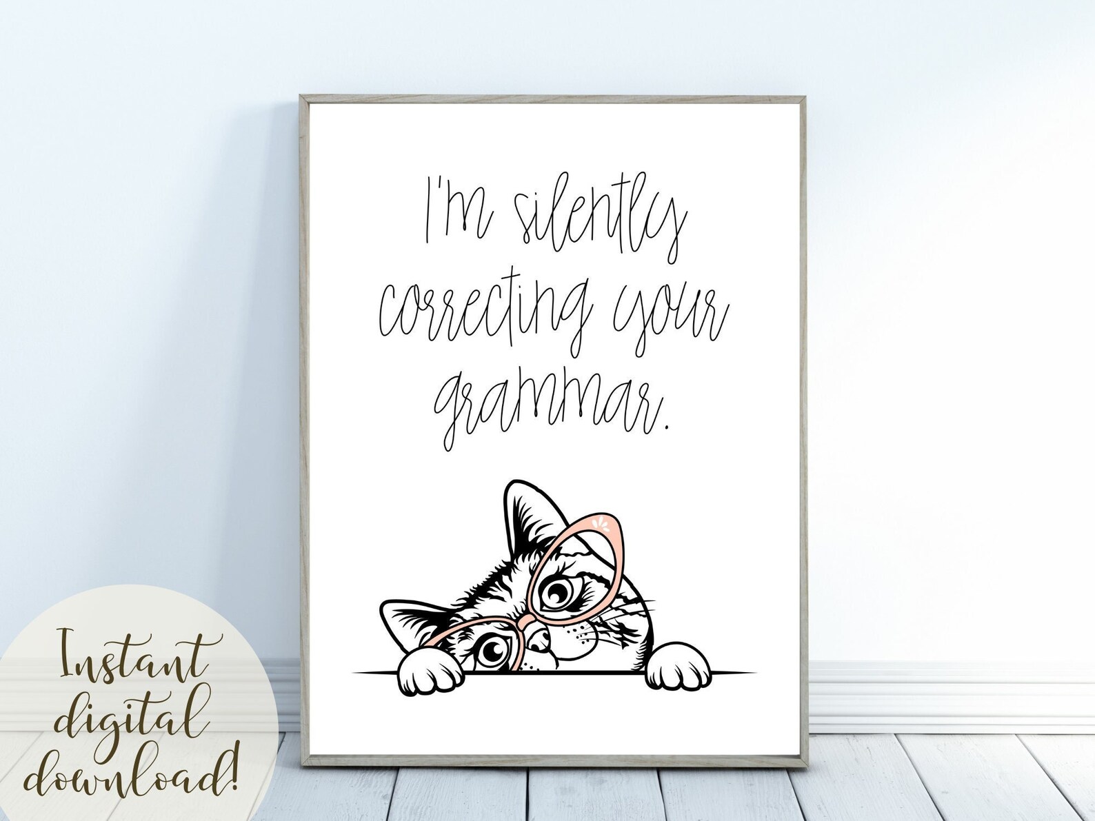 Cat Poster for Classroom Printable Classroom Print English - Etsy