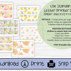 Spring Floral Bulletin Board Border | Printable Easter & Seasonal ...