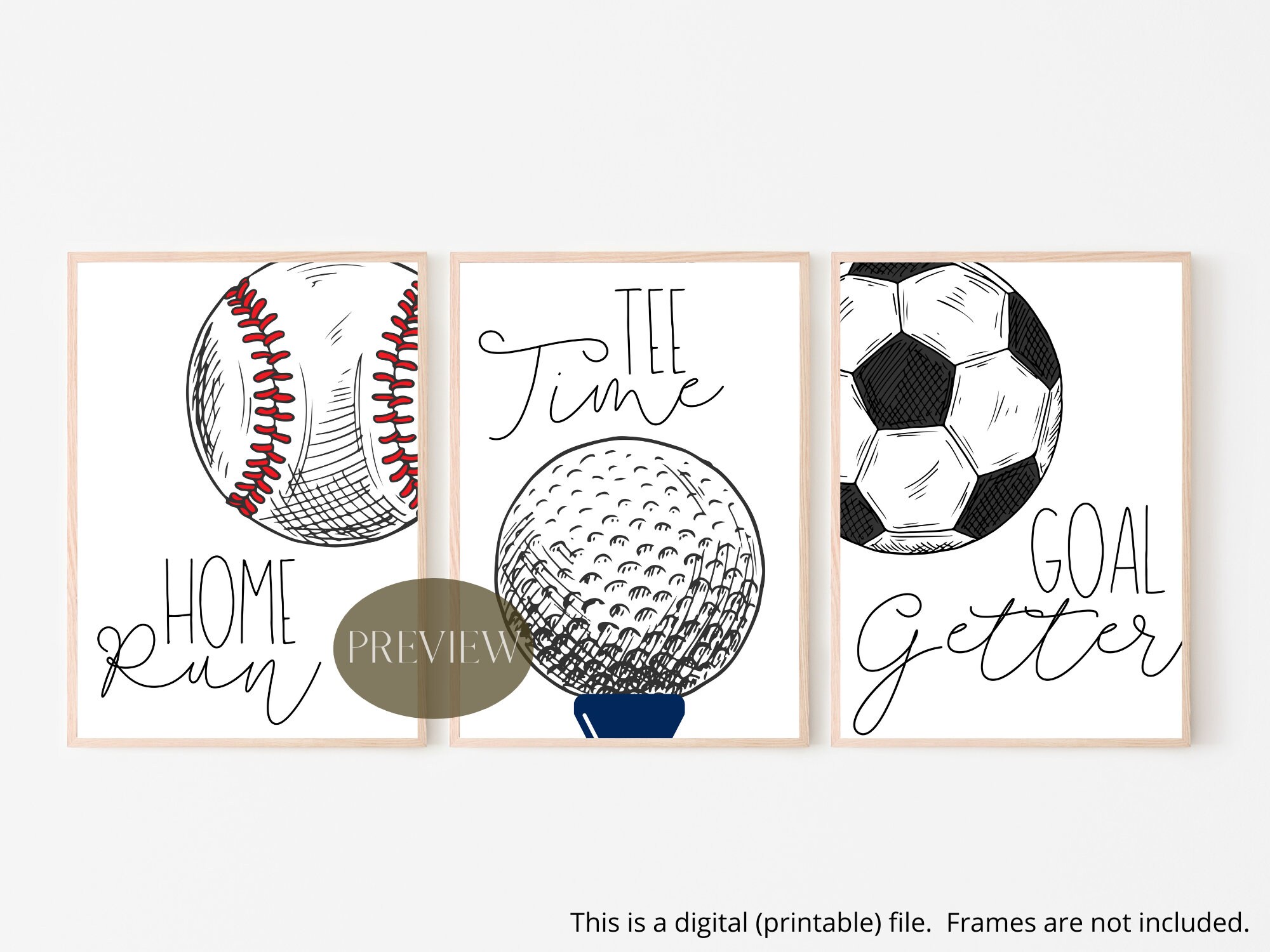 Kids Sports Prints Printable Athletic Posters for - Etsy