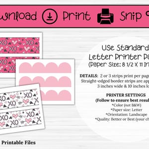 Valentine's Day Border Strips | Printable Bulletin Board Trim for ...