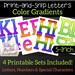 Printable Color Gradient Letters and Numbers, 4 Sets, Bulletin Boards ...