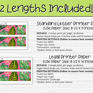 Printable Bulletin Board Border in Hawaiian Tropical Plants Theme ...