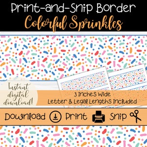 Sprinkles Bulletin Board Border: Colorful Classroom Decor (digital ...