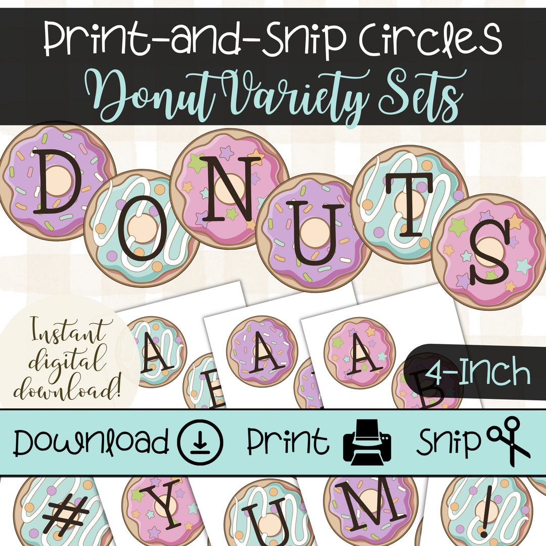 Donut Bulletin Board Letters: Pastel Classroom Decor (printable PDF) - Etsy