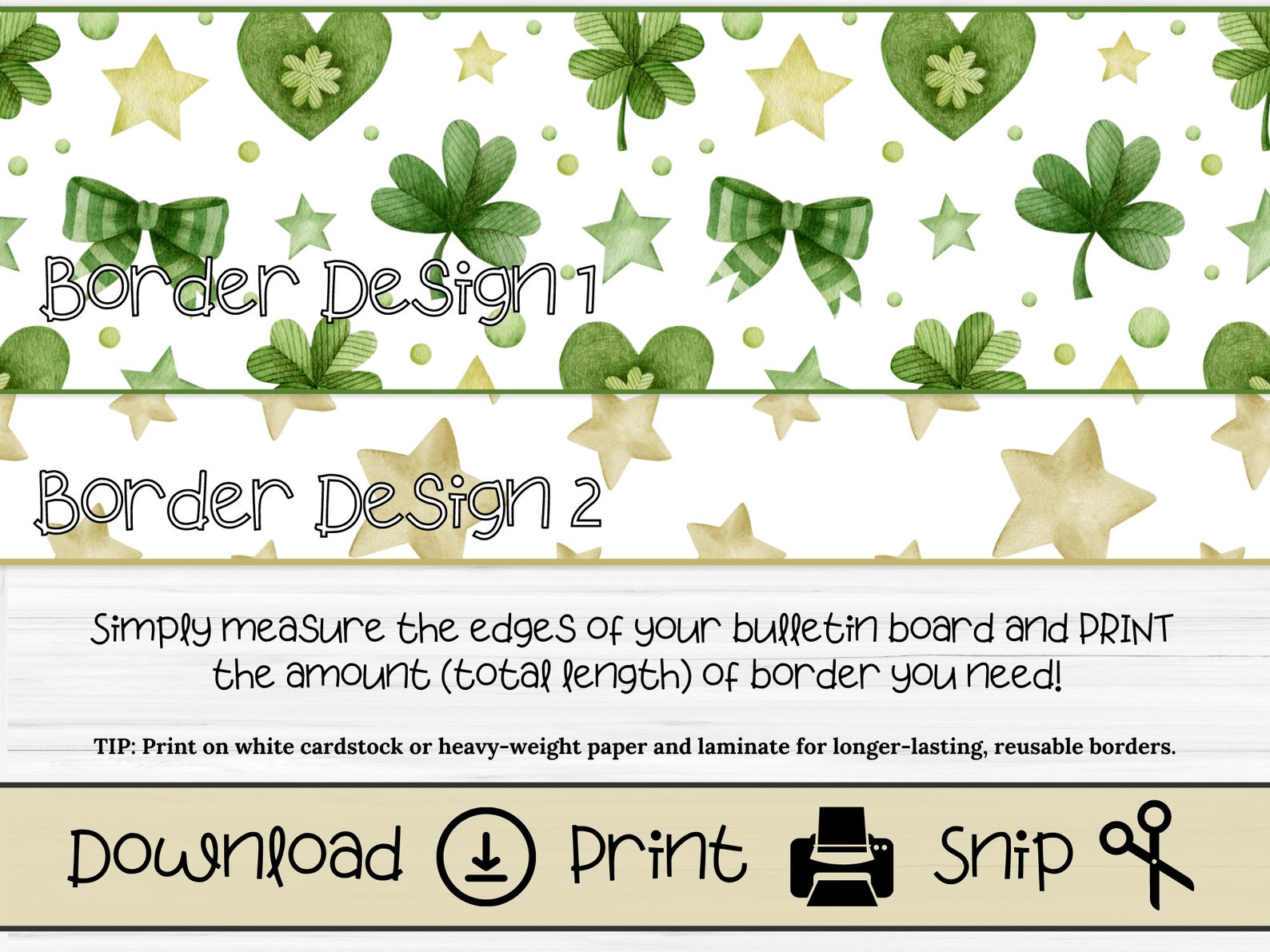 Printable St. Patrick's Day Bulletin Board Set for - Etsy