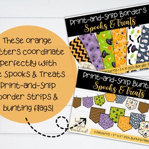 Orange Bulletin Board Letters | Printable Letter Set for Classroom | 5 ...