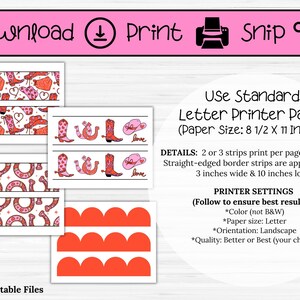 Cowboy Valentine's Day Bulletin Board Borders | Western Theme Border ...