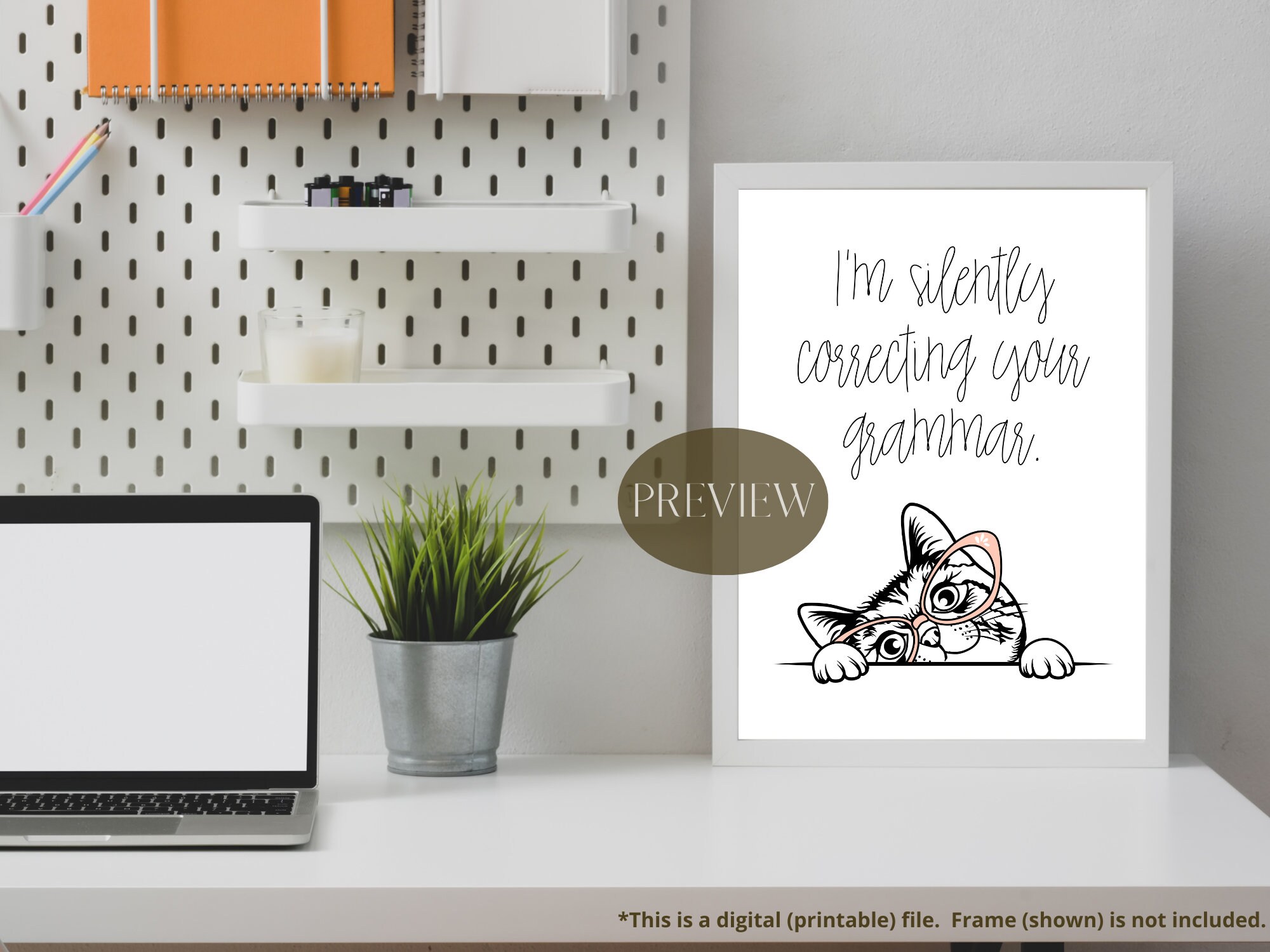 Cat Poster for Classroom Printable Classroom Print English - Etsy