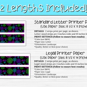 Printable Neon Swirls Pattern Bulletin Board Border for Classroom ...