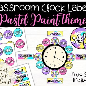 Classroom Clock Labels | Telling Time | Traditional Analog Clock ...
