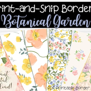 Spring Floral Bulletin Board Border | Printable Easter & Seasonal ...