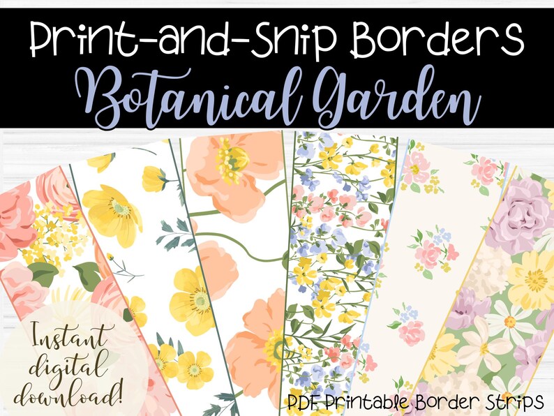 Spring Floral Bulletin Board Border | Printable Easter & Seasonal ...