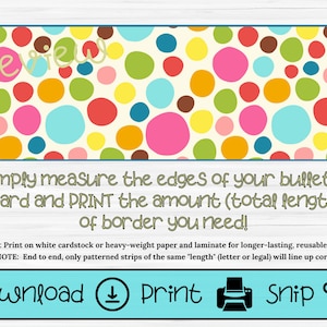 Polka Dots Border | Bulletin Board Trim | Bright & Colorful Pattern ...