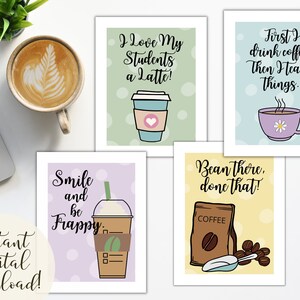 Coffee Poster Prints for Teachers | Printable Classroom Poster Set ...