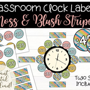 Classroom Clock Labels | How to Tell Time | Analog Clock | Elementary ...