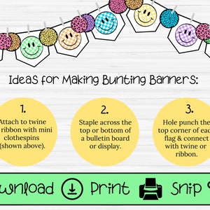 Happy Faces Bulletin Board Kit | Retro Theme Set | Back to School ...