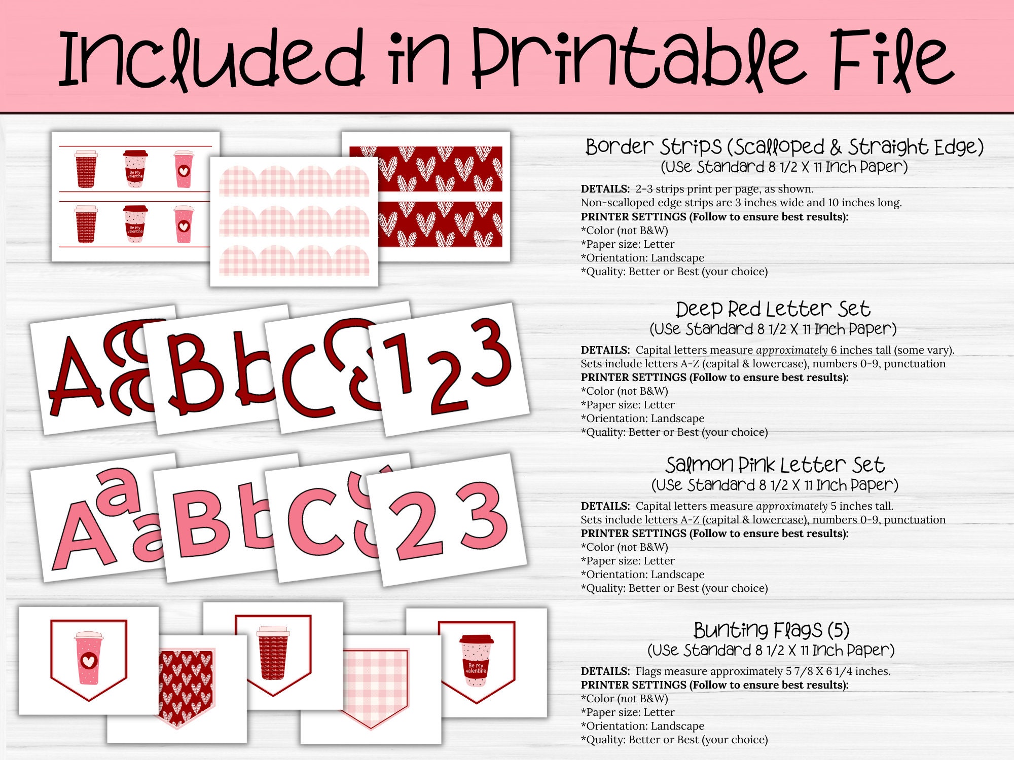 Valentine Bulletin Board Printable Valentine's Day Classroom Decor ...