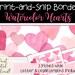 Printable Bulletin Board Border, Watercolor Valentine Hearts Trim for ...