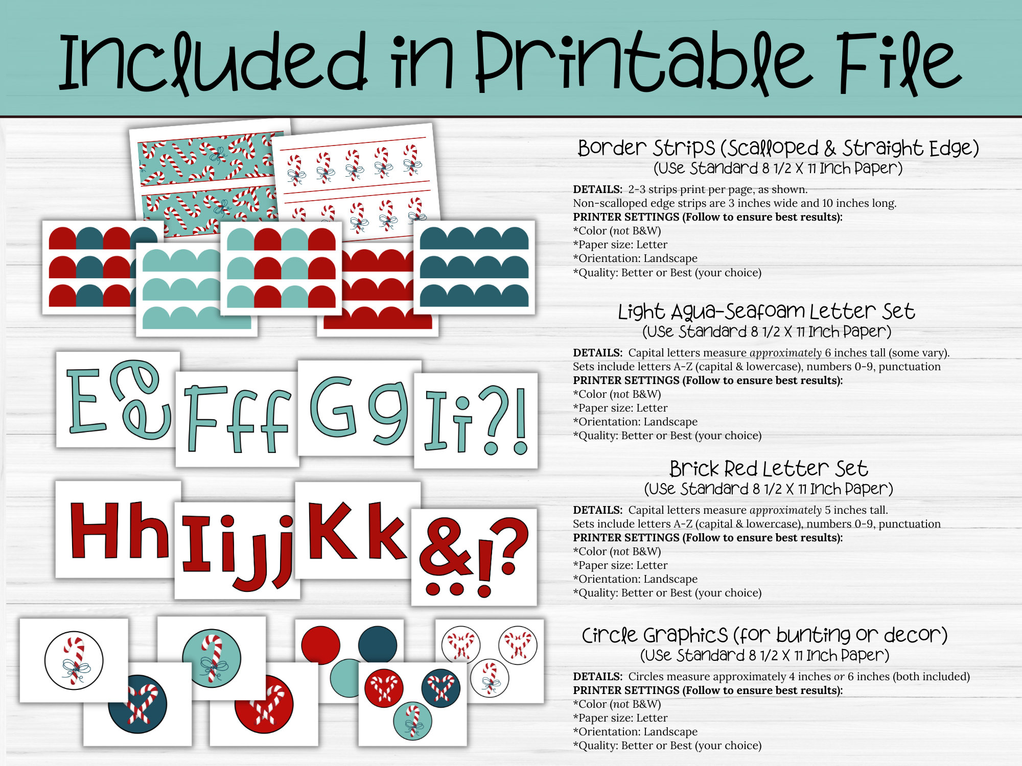 Alphabet Border Landscape