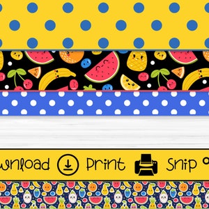 Fruit Themed Bulletin Board Borders | Printable Fruity Borders ...