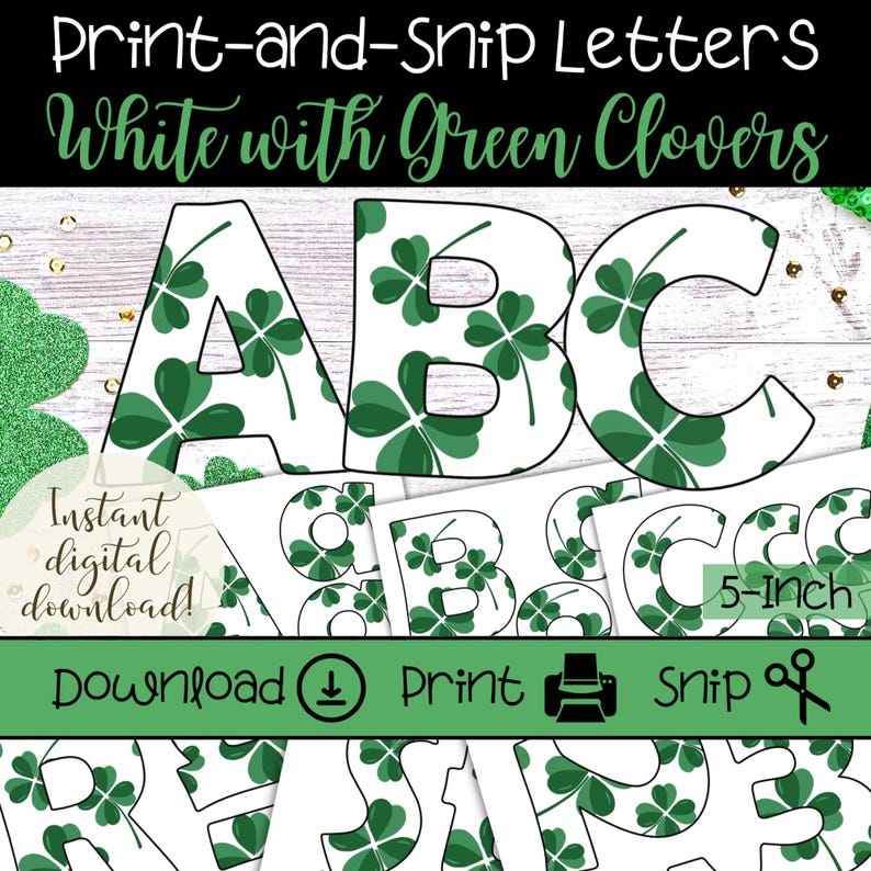 St. Patrick's Day Letter Set | March Bulletin Board Idea | Printable ...