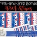 Patriotic Bulletin Board Border: USA Stripes, Stars (digital Download ...