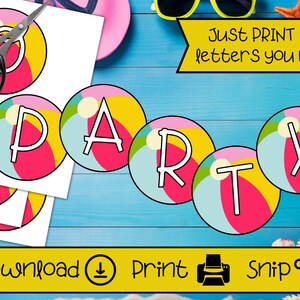 Summer Bulletin Board Letter Set | Beach Ball Theme | Bulletin Board ...