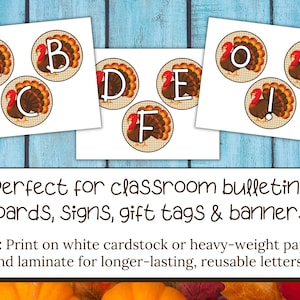 Thanksgiving Turkey Bulletin Board Circle Letters | Fall Classroom ...