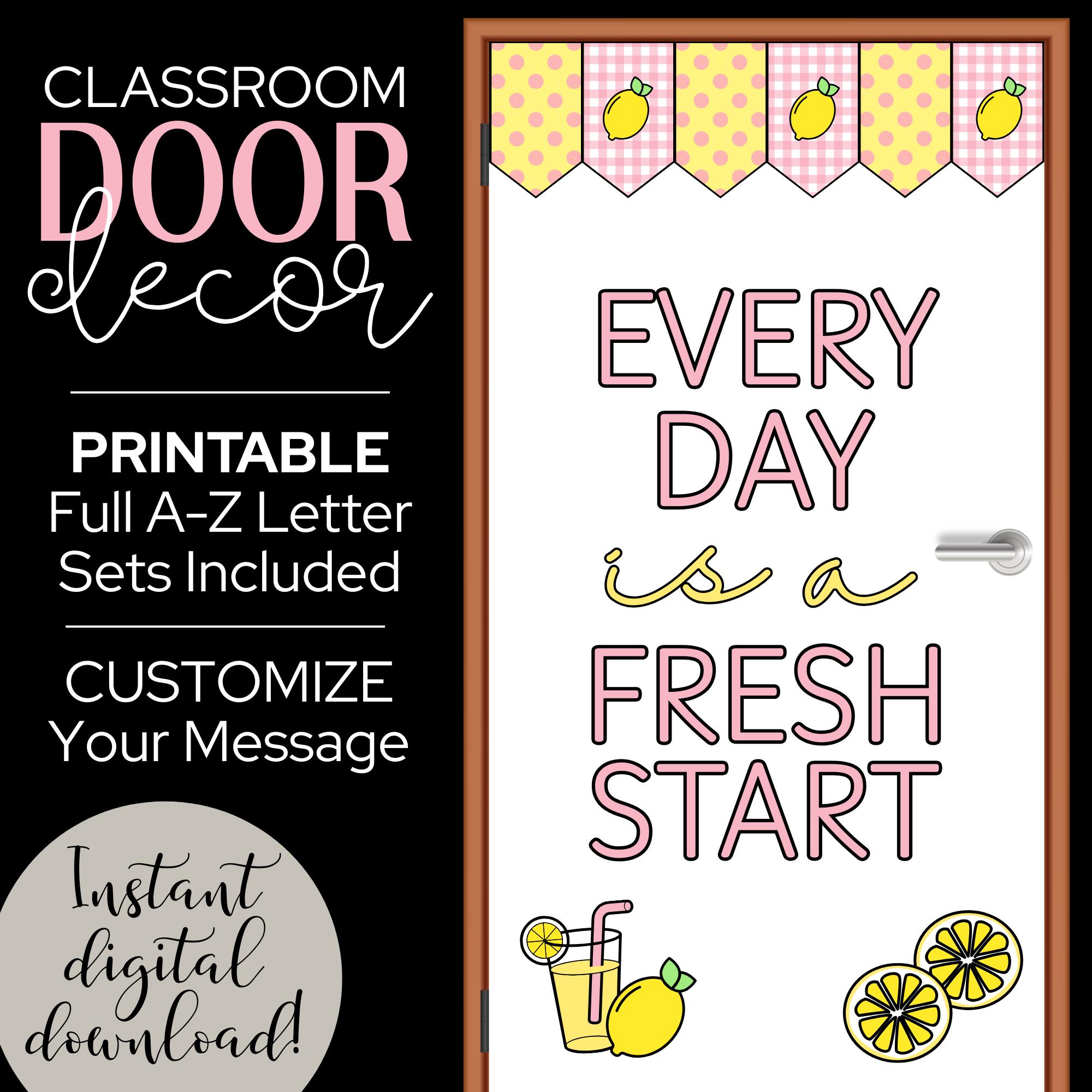 Lemon Themed Classroom Door Decor Kit | Small Bulletin Board Idea ...