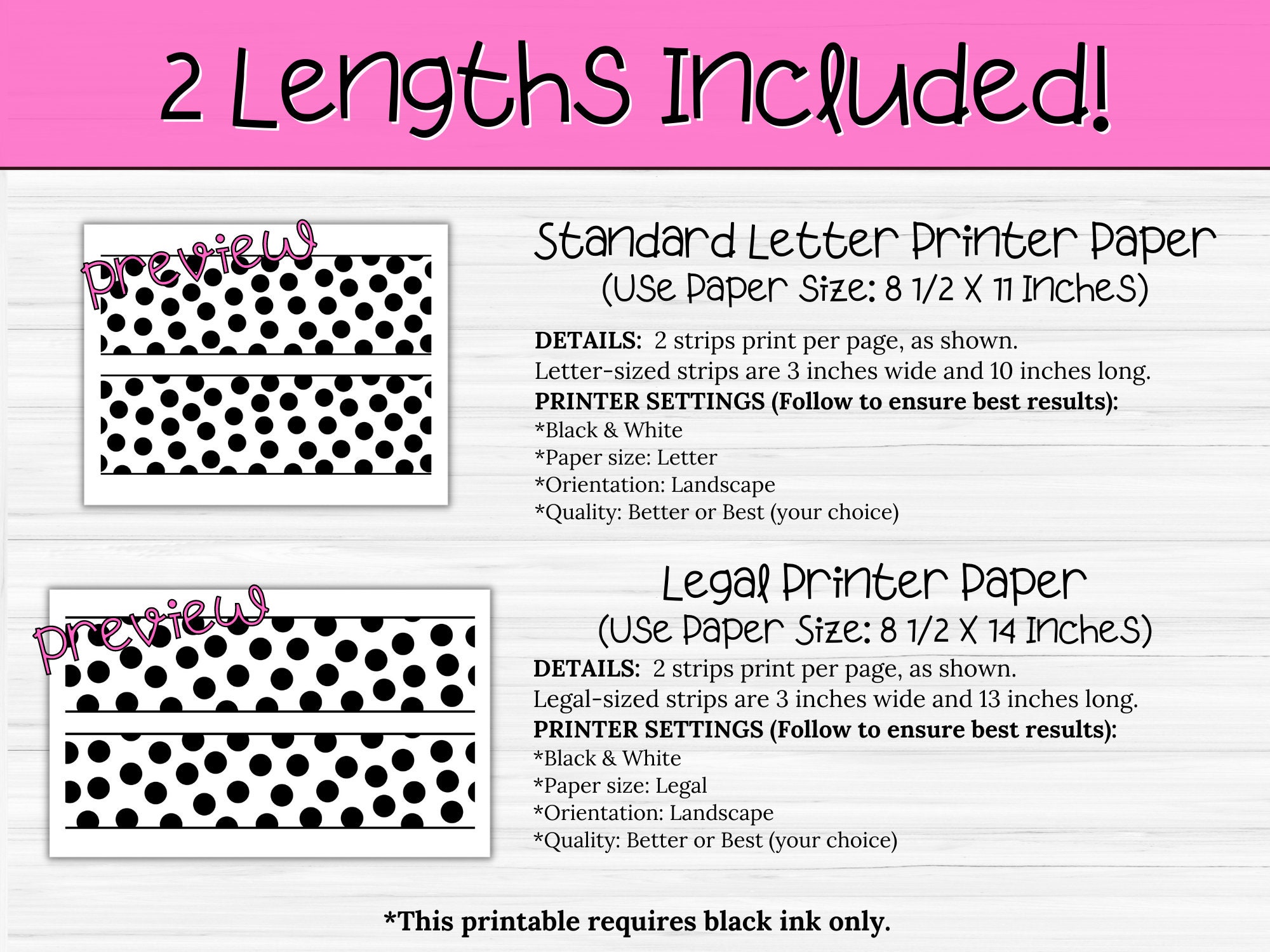 Bulletin Board Border With Black Polka Dots Printable Trim - Etsy
