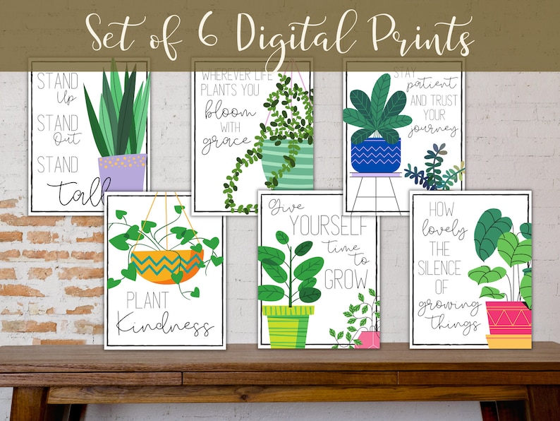Plants Themed Classroom Posters: Growth Mindset & Inspirational Quotes ...