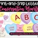 Valentine's Day Conversation Heart Letters Printable Conversation Candy ...